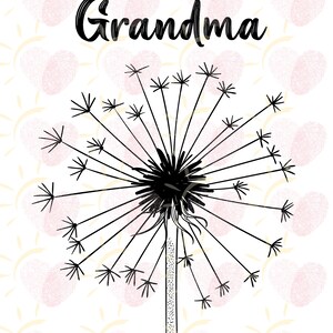 Grandma Wish Dandelion Mother's Day Birthday - Etsy