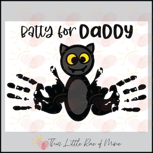 Batty for Daddy - Bat - Happy Halloween - Handprint - October ...