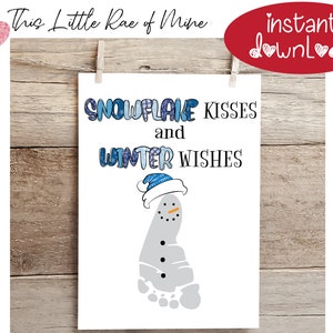 Snowflake Kisses Winter Wishes Snowman Christmas - Etsy