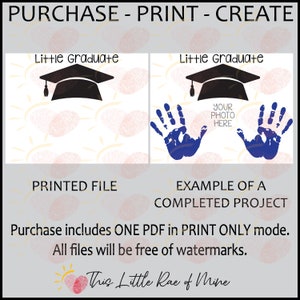 Little Graduate - Kindergarten - Preschool - Prek – Handprint Art ...