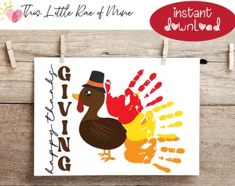 November Handprint Art - Etsy