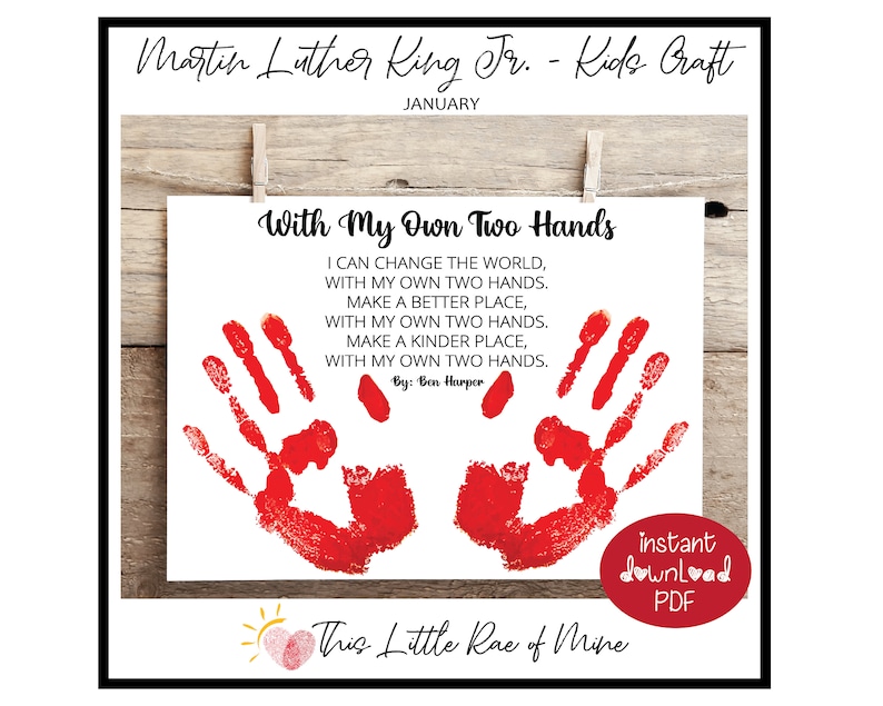 With My Own Two Hands - MLK Day - Martin Luther King Jr - Handprint Art ...