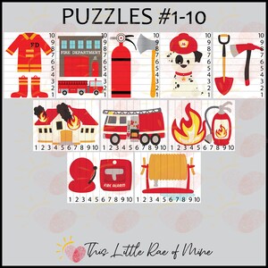 Fire Safety Week - Number Sequence Puzzle - Printable - Autumn - Math ...