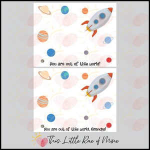 Rocket - Space - Solar System - Father's Day - Birthday - Printable ...