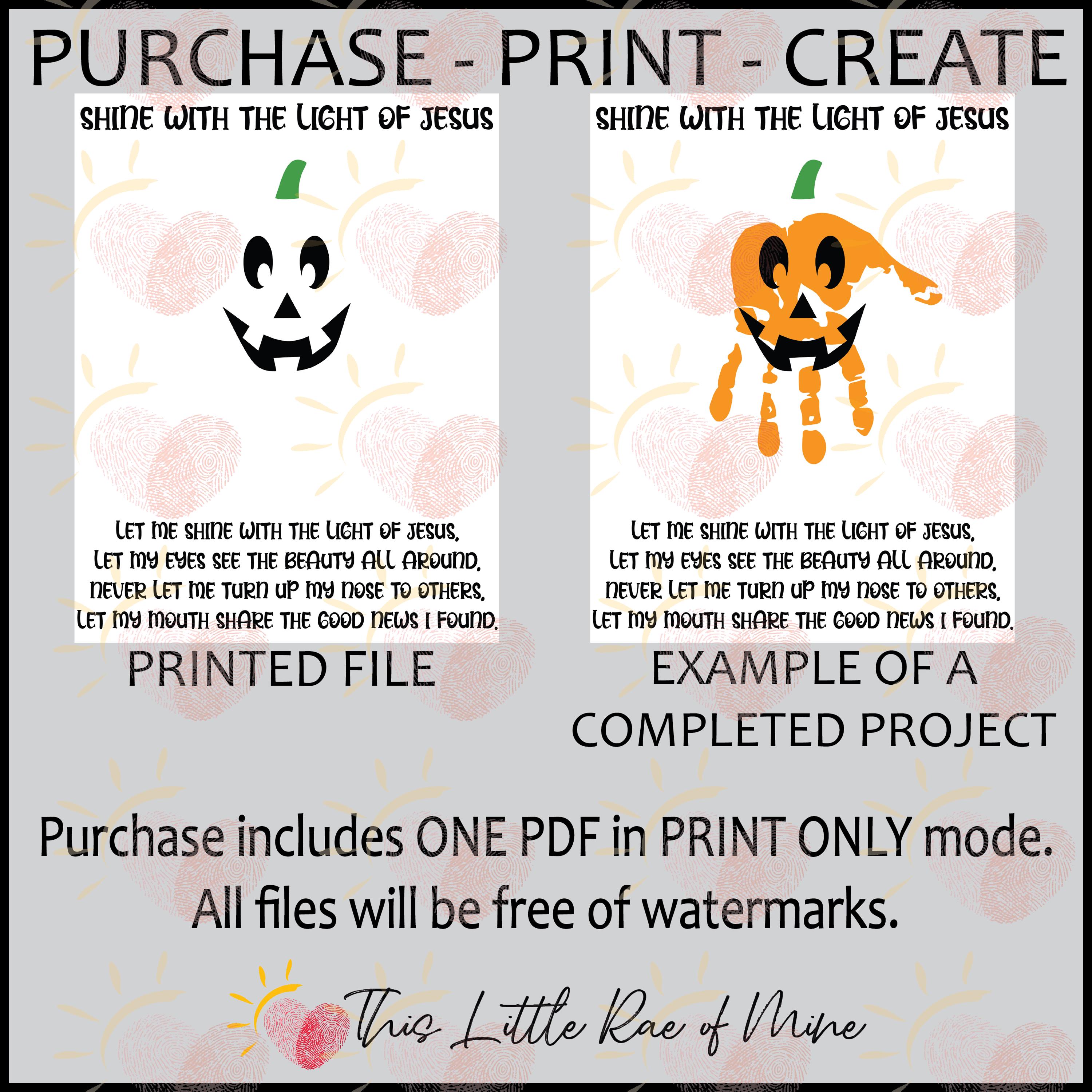 Shine With the Light of Jesus - Pumpkin - Jack-o-lantern - Halloween ...