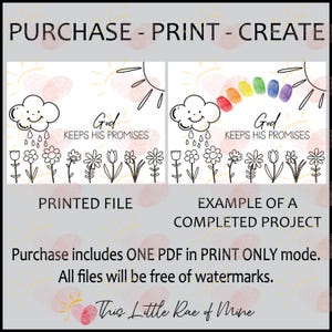 God Keeps His Promises - Rainbow - Fingerprint Art - Spring - Keepsake ...