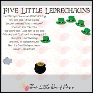 Five Little Leprechauns - St Patrick's Day - Rainbow - Pot of Gold ...