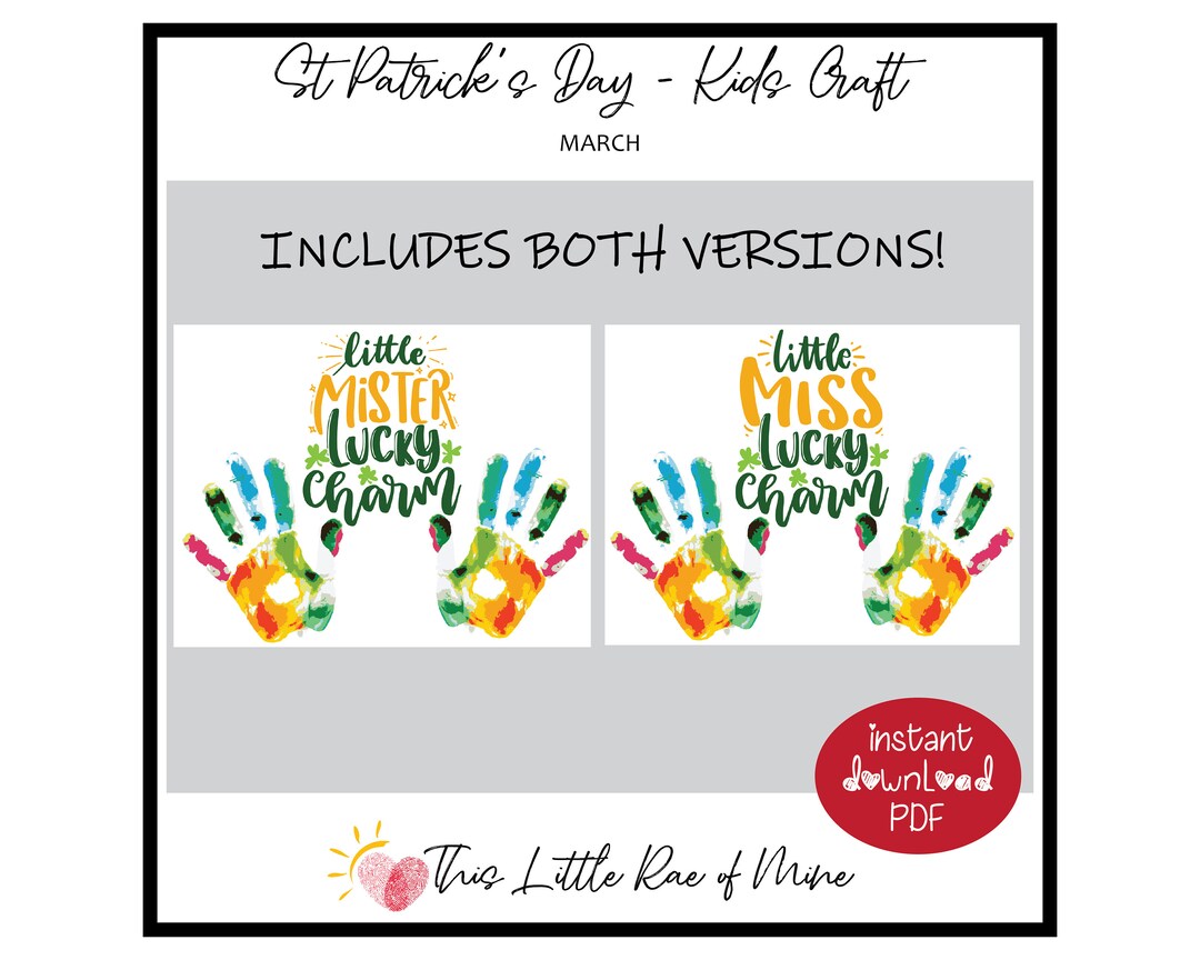 Luck Charm - Little Mister - Little Miss - St Patrick's Day Printable ...