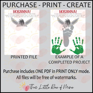 Hosanna - Palm Sunday - Religious Easter - Jesus - Donkey - Handprint ...