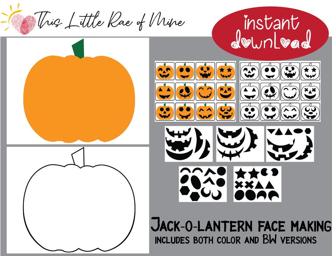 Jack-o-lantern Face Making - Pumpkin Matching Game - Halloween ...