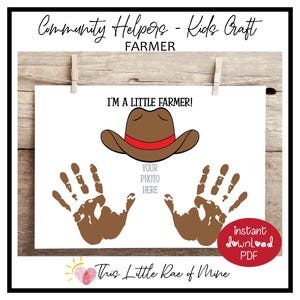 Little Farmer - Handprint Art - Photo - Keepsake - Printable - Kids ...