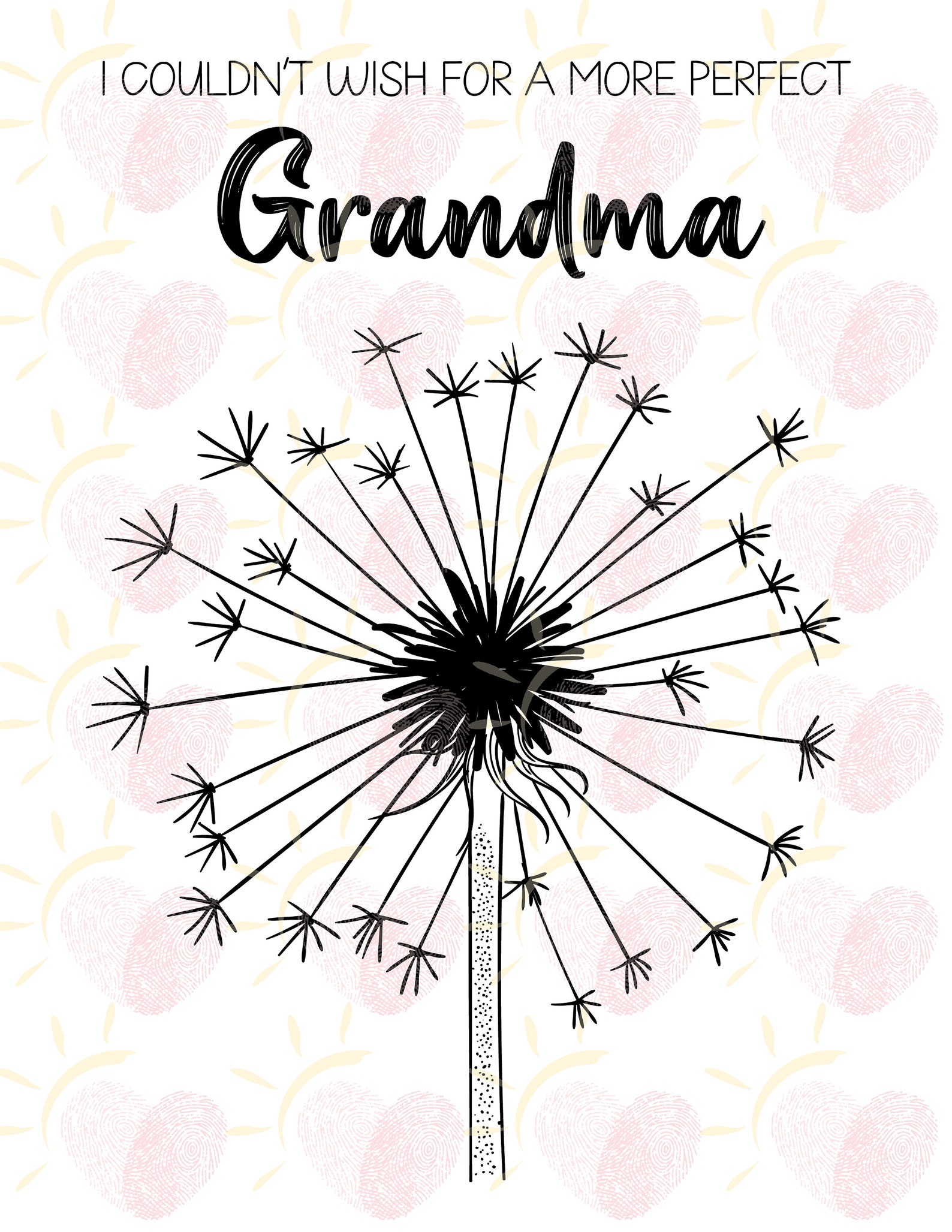 Grandma Wish Dandelion Mother's Day Birthday - Etsy