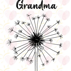 Grandma Wish Dandelion Mother's Day Birthday - Etsy