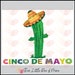 Cinco De Mayo May 5th Fifth of May Cactus Mexico Handprint Art ...