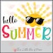 Hello Summer Sun Fingerprint Art Printable Summer Keepsake DIY Kid ...