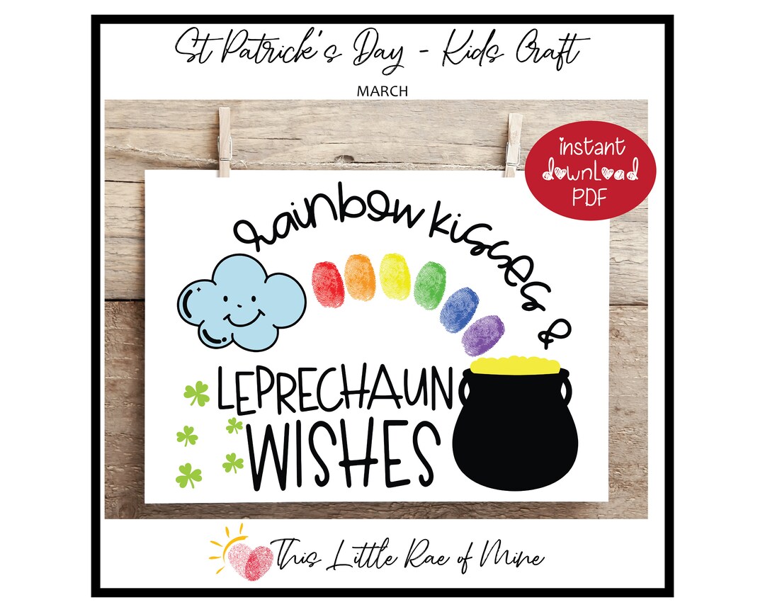 Rainbow Kisses Leprechaun Wishes - St Patrick's Day Printable ...