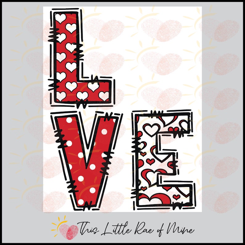 LOVE - Heart - Valentine's Day - Printable - Handprint Art - Keepsake ...
