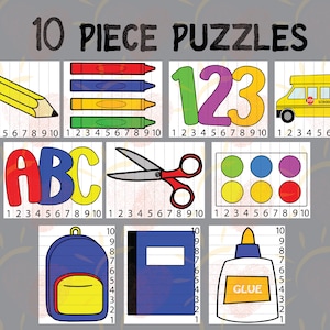 Back to School Number Sequence Puzzle - Printable - Math - Toddler ...