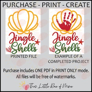 Jingle Shells - Tropical Christmas in July - Sea Shells - Printable ...