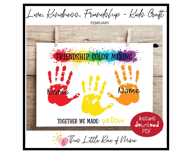 Friendship Color Mixing Love Kindness Friendship - Etsy