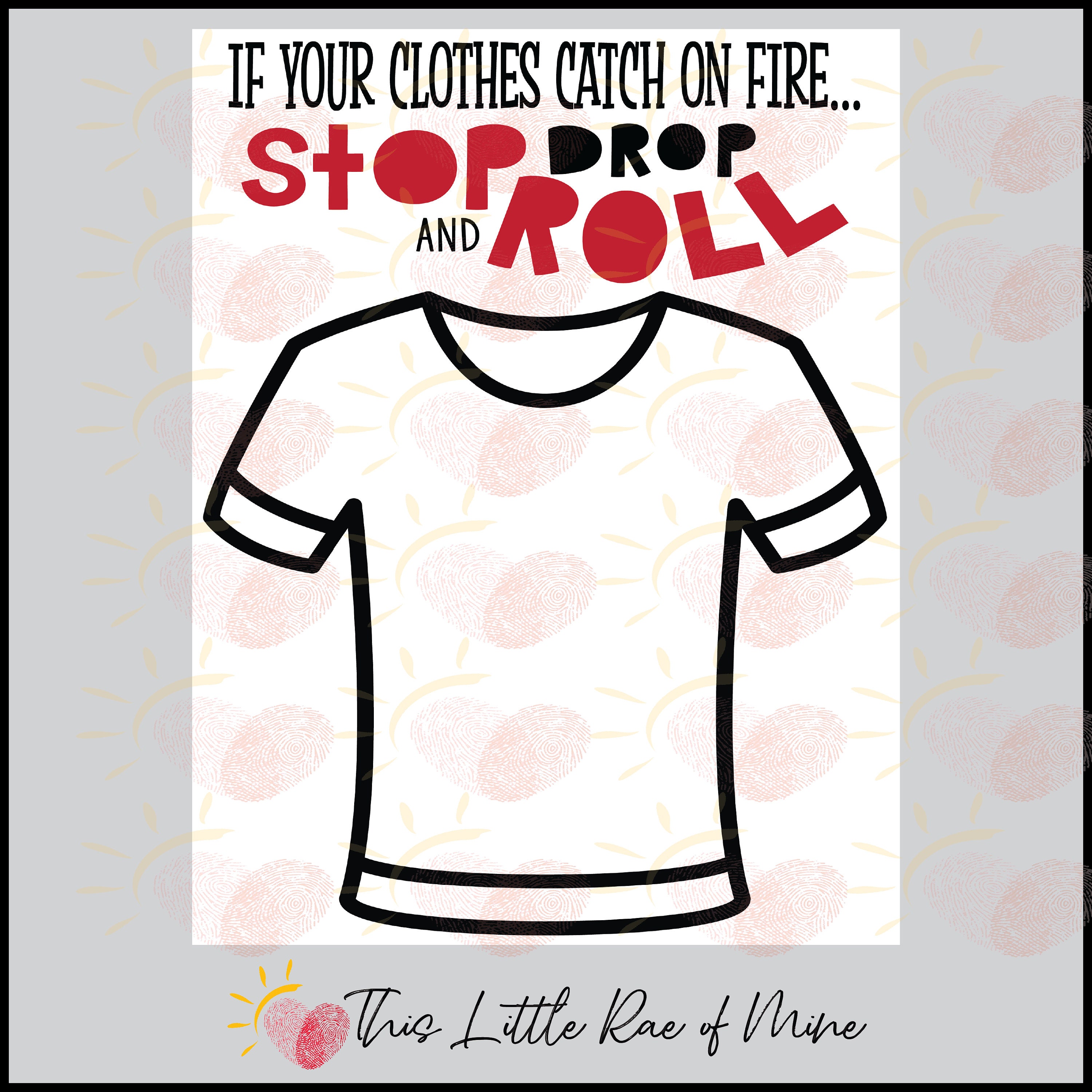 Stop Drop Roll - Fingerprint - Fire - Fire Safety Prevention Week ...