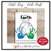 I've Got the Whole World in My Hands Earth Day Handprint Art Keepsake ...