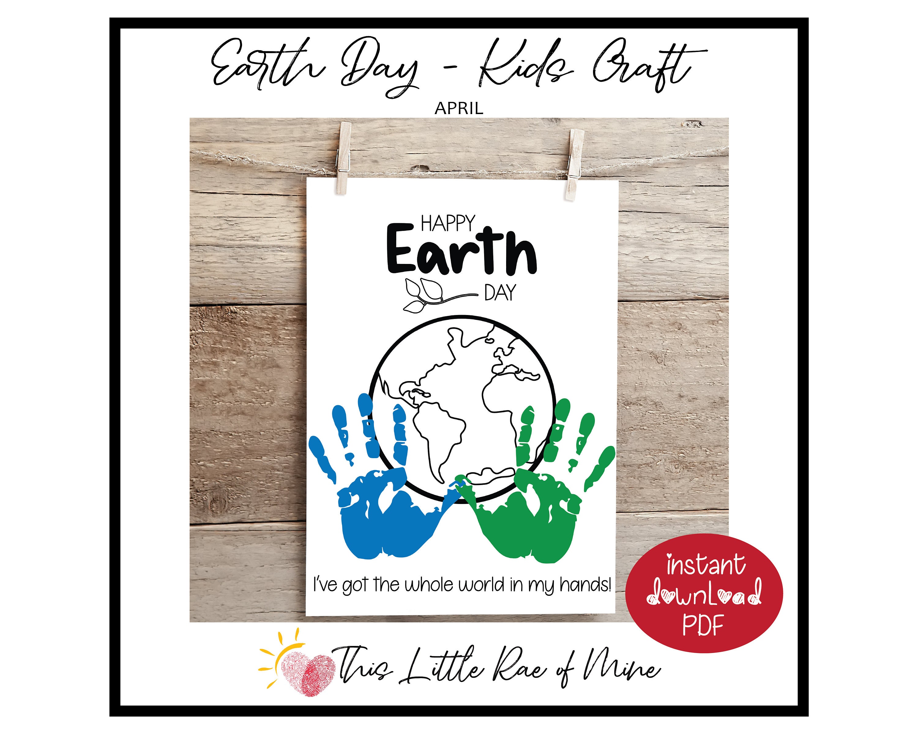 I've Got the Whole World in My Hands - Earth Day - Handprint Art ...