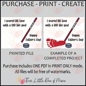 Scored Big Time - Hockey - Happy Father's Day - Printable - Footprint ...