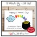 Rainbow Pot of Gold St. Patrick's Day Printable Handprint Art - Etsy