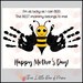Lucky as Can Bee Mother's Day Handprint Art Gift Printable Handprint ...
