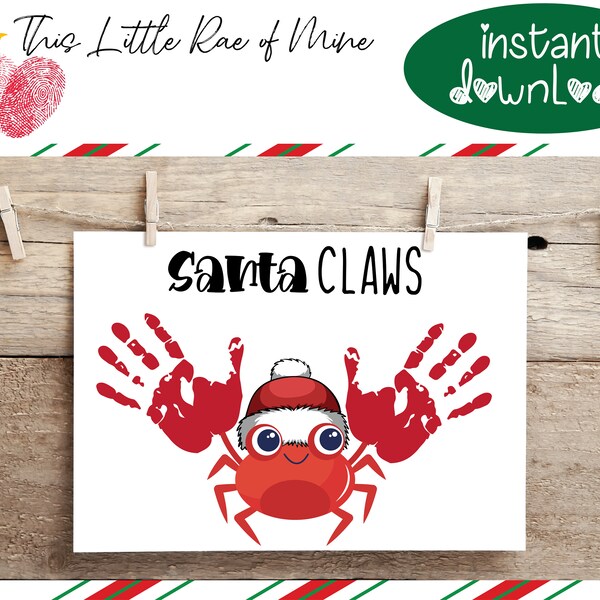 Crab Handprint Craft - Etsy