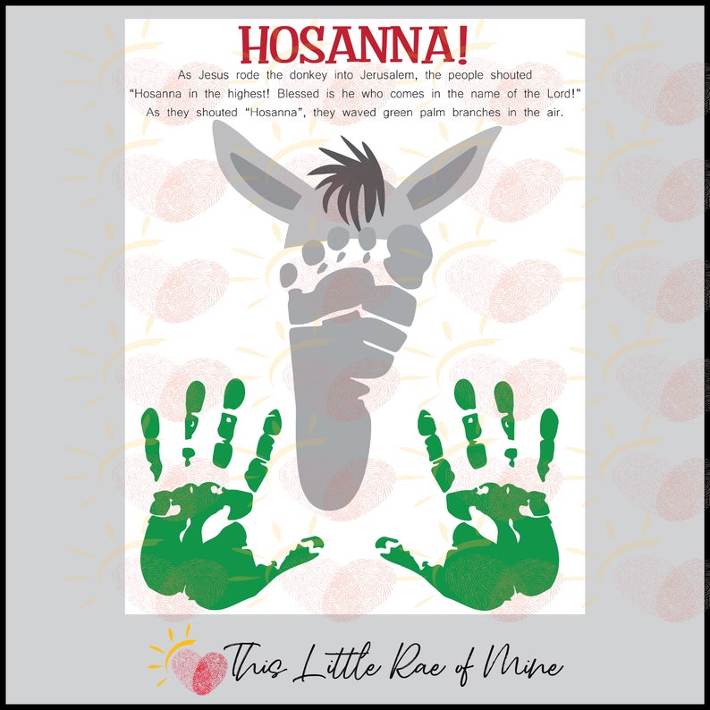 Hosanna Palm Sunday Religious Easter Jesus Donkey - Etsy