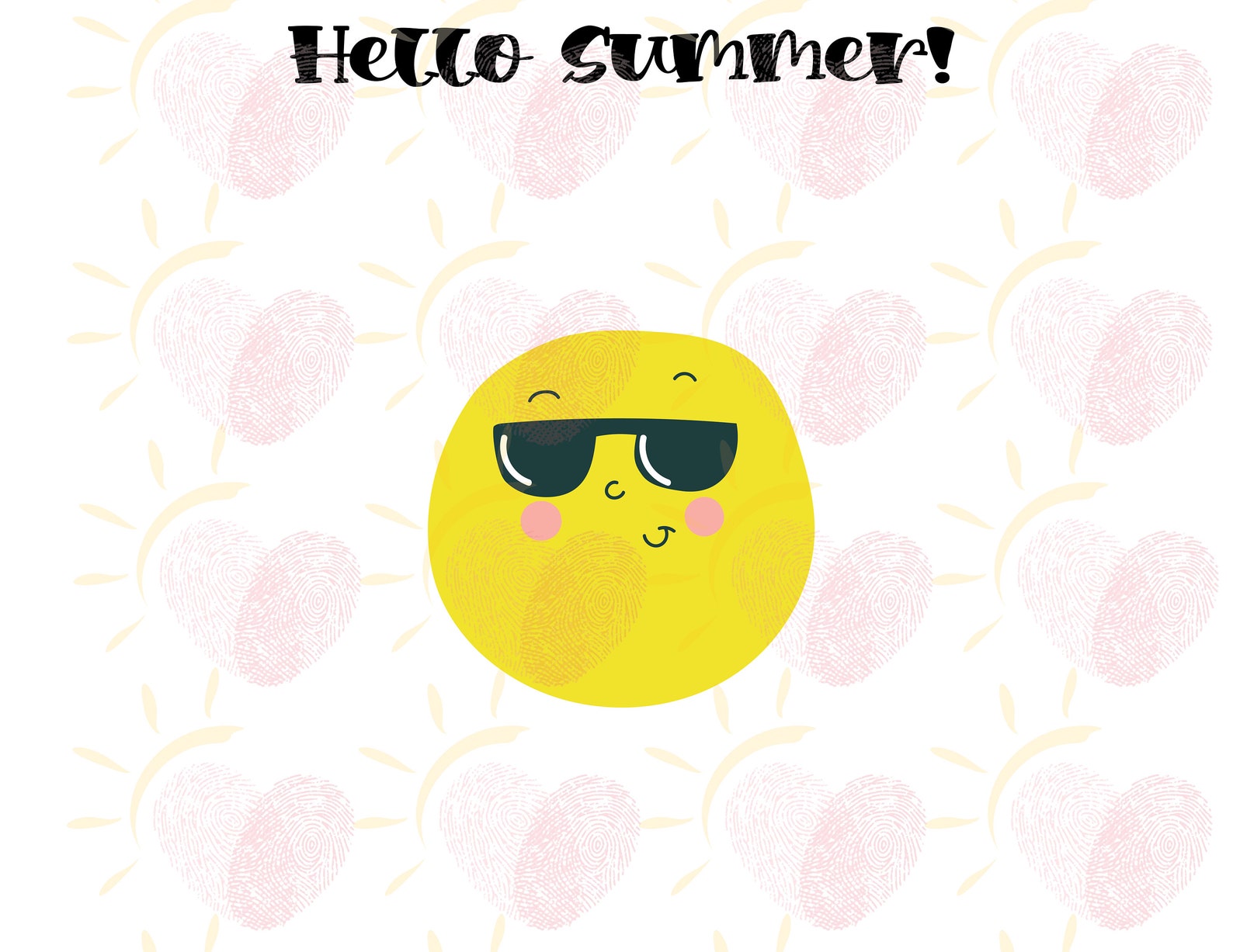 Hello Summer Sun Sun Rays Handprint Art Summer Fun - Etsy