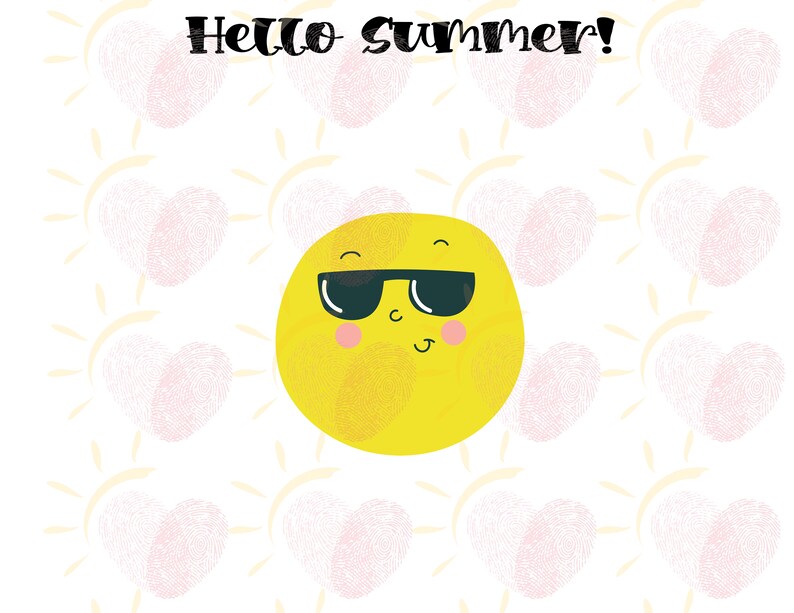 Hello Summer Sun Sun Rays Handprint Art Summer Fun - Etsy