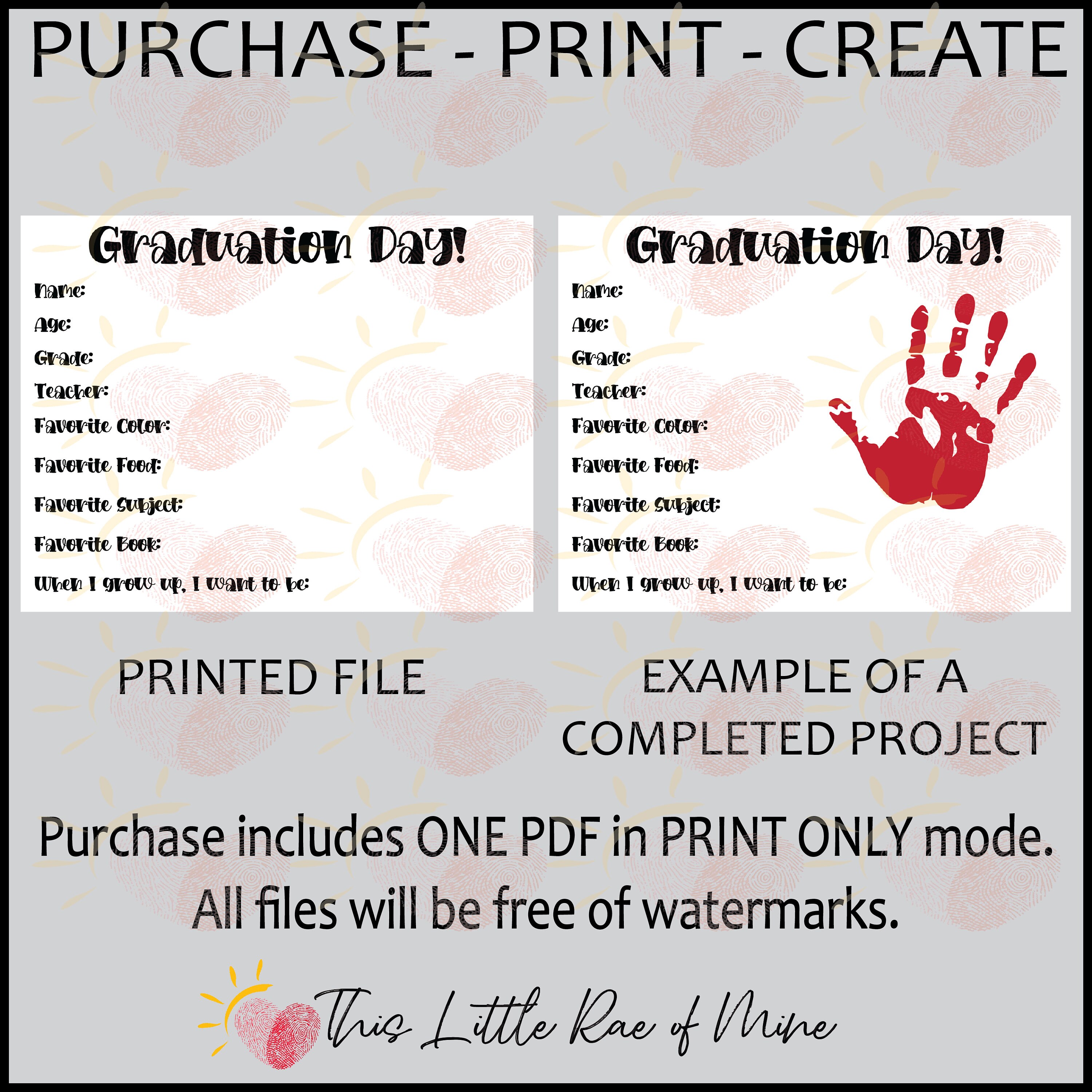 Graduation Day Preschool Prek Kindergarten Keepsake - Etsy