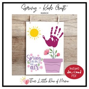 Spring is in the Air - First Day of Spring - Flowers - Handprint Art ...