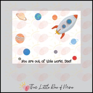Rocket - Space - Solar System - Father's Day - Birthday - Printable ...