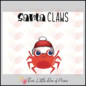 Santa Claws - Crab - Tropical Christmas in July - Printable - DIY Kids ...