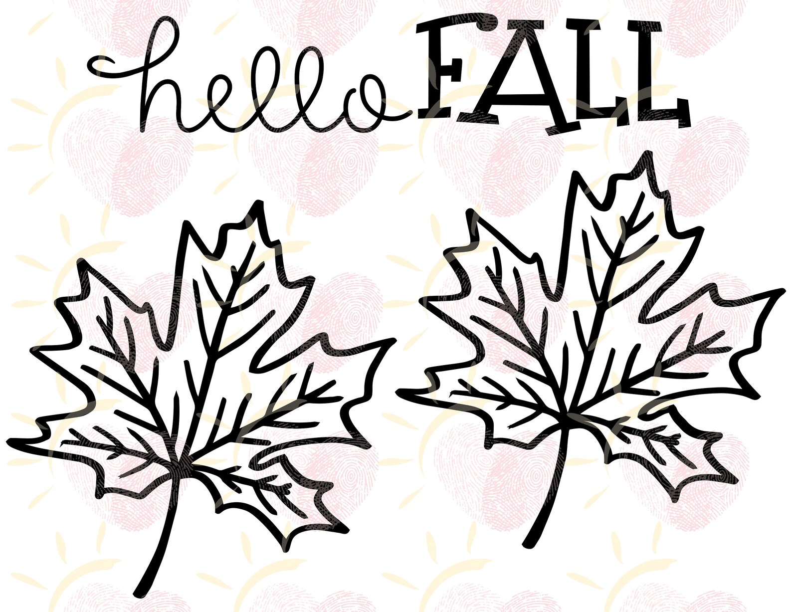 Hello Fall Handprint Art Leaves Leaf Keepsake Fall - Etsy