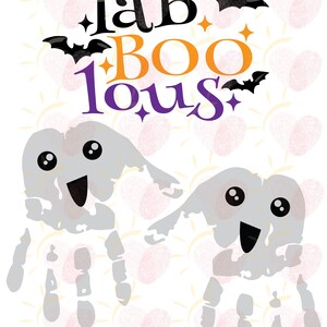 Fab BOO Lous Ghost Handprint Halloween October - Etsy