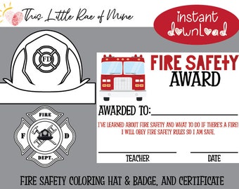 Fire Safety Poster With FREE Printable Race/pass ID Card/badge - Etsy ...