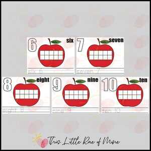 Fall - Apple - 10 Frame - Play Dough - Counting Mat - Printable - Math ...
