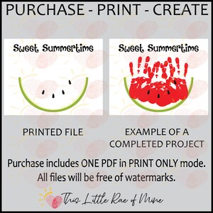 Sweet Summertime - Watermelon - Summer - Handprint Art - Footprint ...