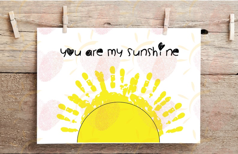 You Are My Sunshine Spring Summer Printable Handprint - Etsy