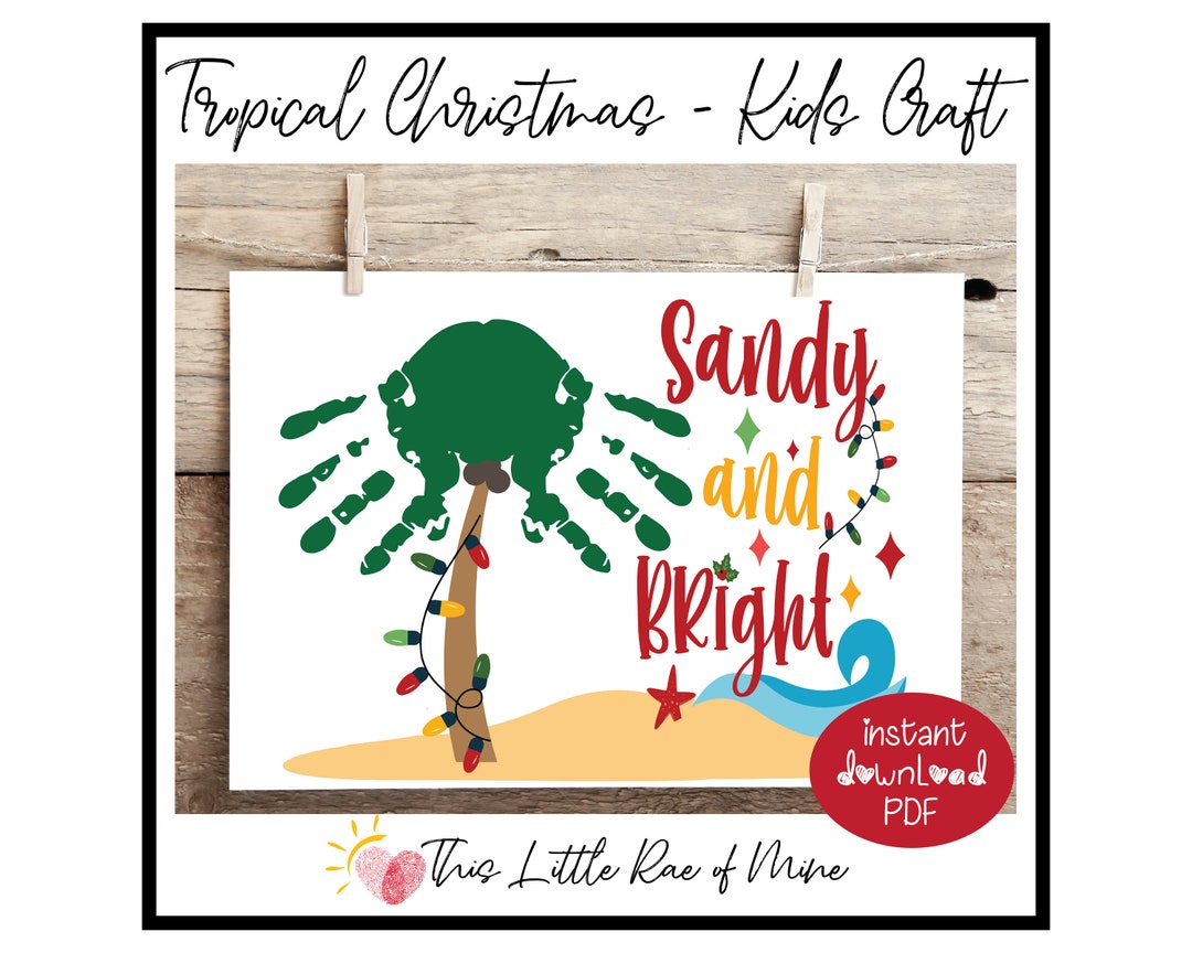 Sandy and Bright - Tropical Christmas in July - Palm Tree - Printable ...