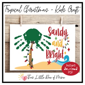 Sandy and Bright - Tropical Christmas in July - Palm Tree - Printable ...