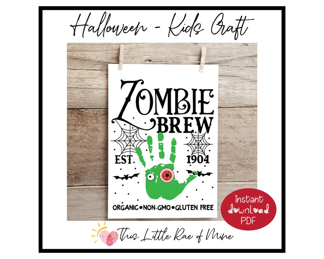 Zombie Brew - Halloween - Spooky - Handprint - October - Handprint Art ...