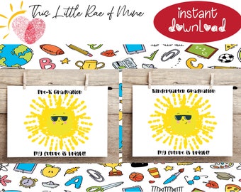 Preschool Prek Graduation Keepsake Handprint Art DIY Kid | Etsy