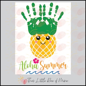 Aloha Summer - Hawaiian - Pineapple - Summer Fun - Handprint Art ...