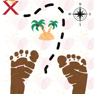 Treasure Map Treasure Hunt Pirate Summer Footprint Art - Etsy
